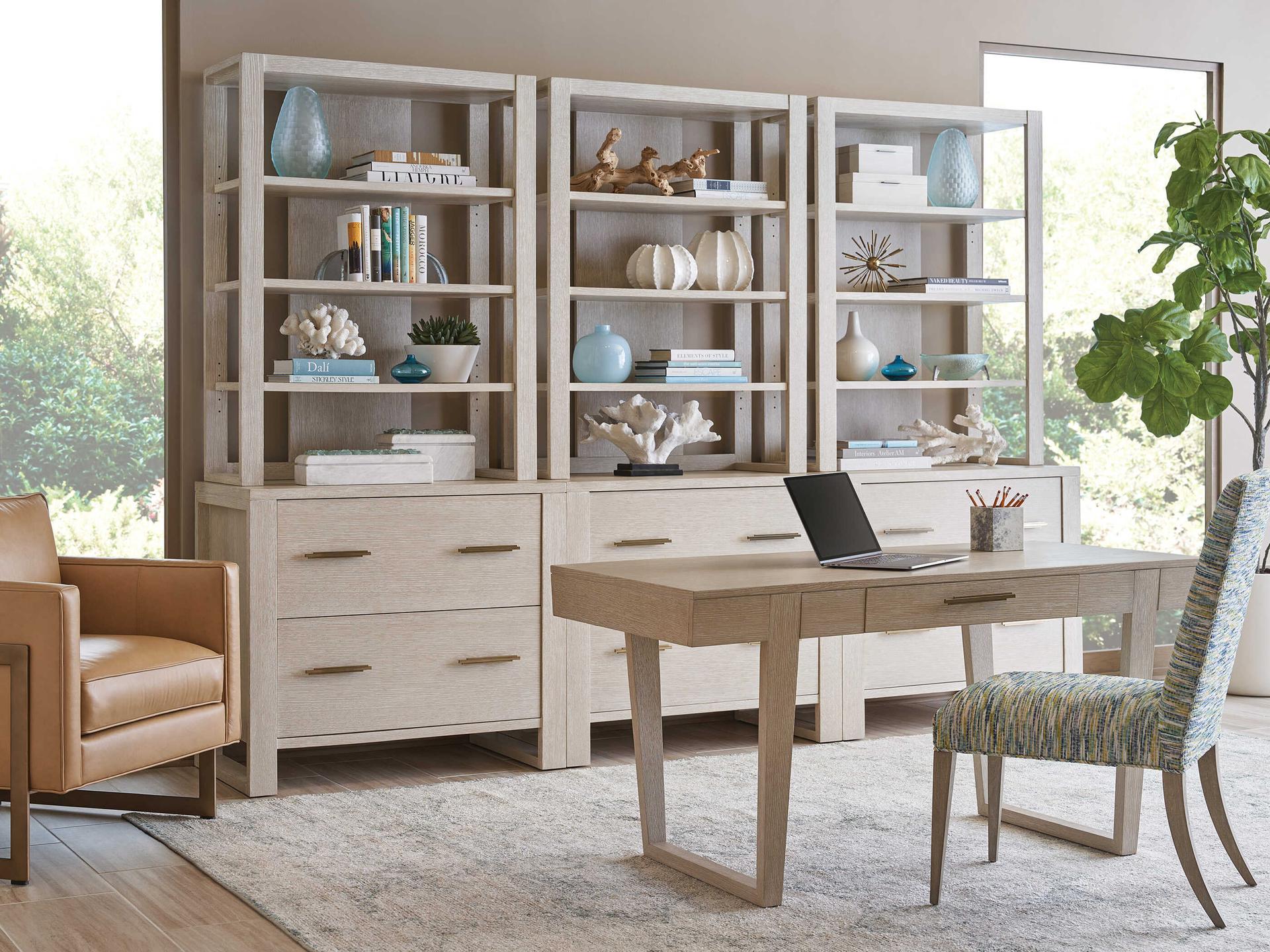 Sligh Silverstone Hewitt White Oak Office Hutch — Light Taupe Ivory ...
