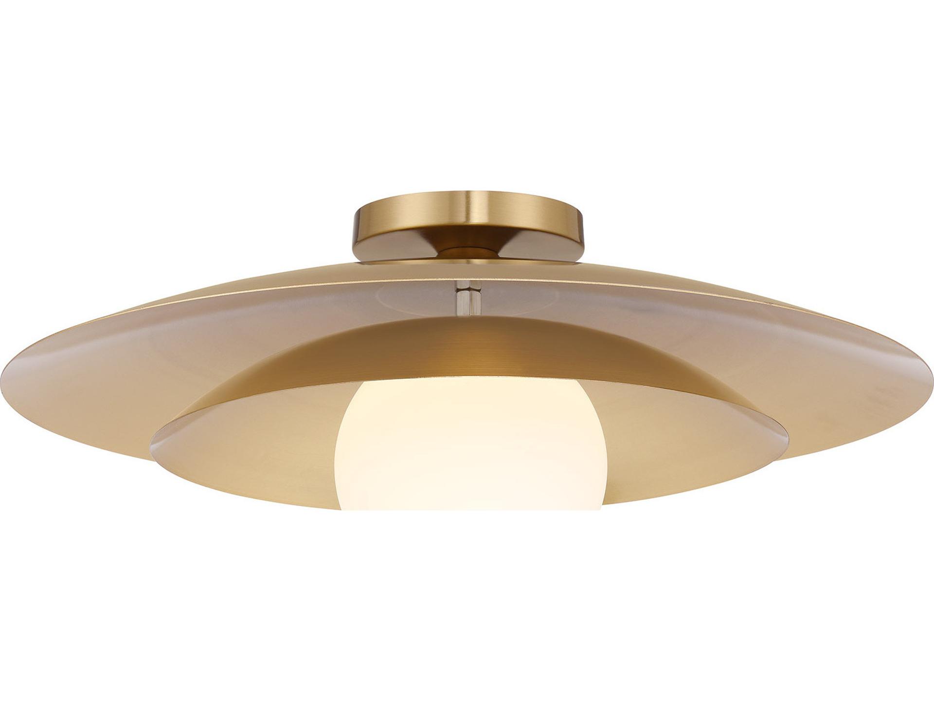 Savoy House Sherrer 1-Light Warm Brass Dome Flush Mount | 6-5564-1-322 ...