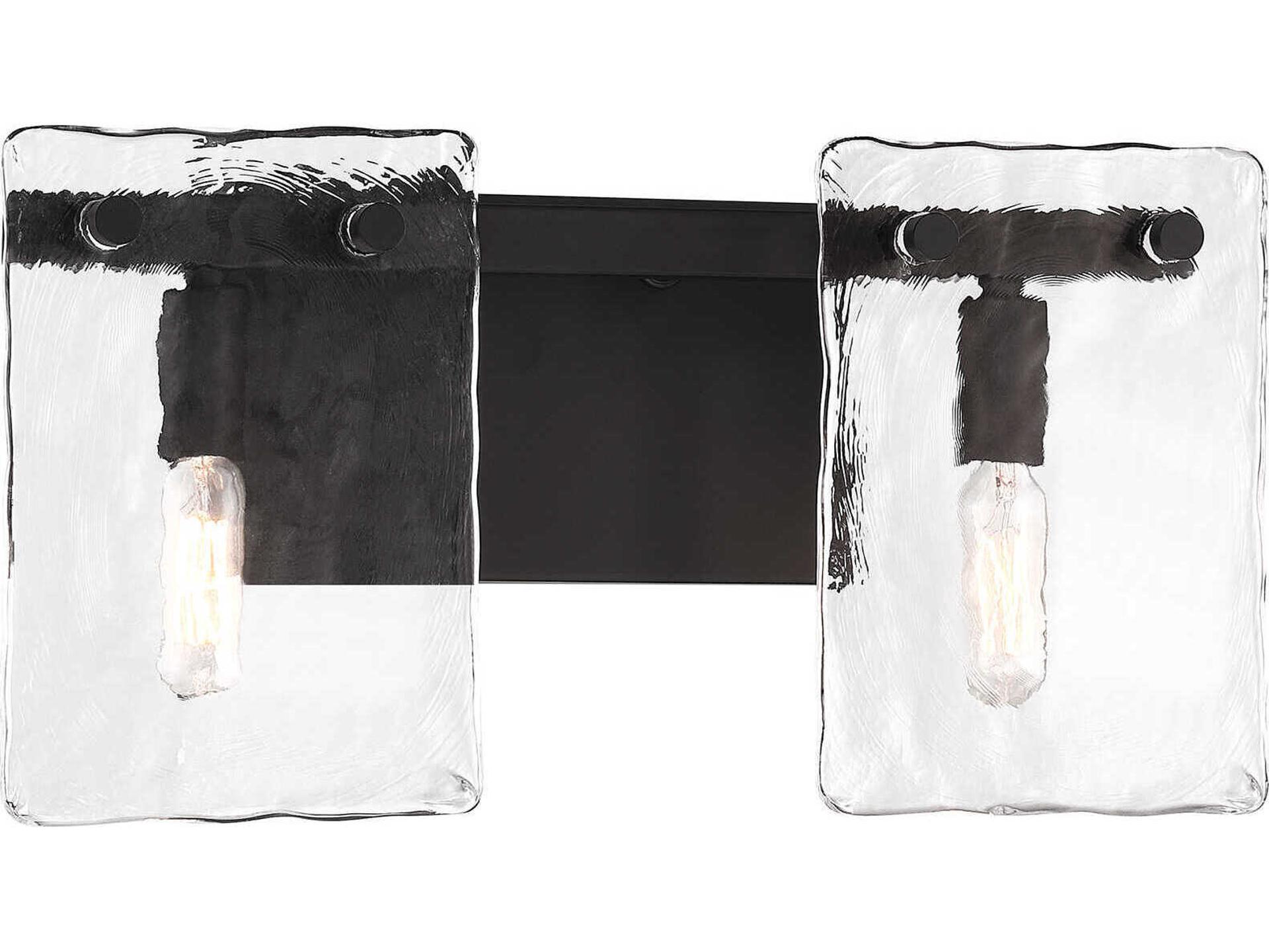 Savoy House Genry 2-Light Bathroom Vanity Light — Matte Black Water ...