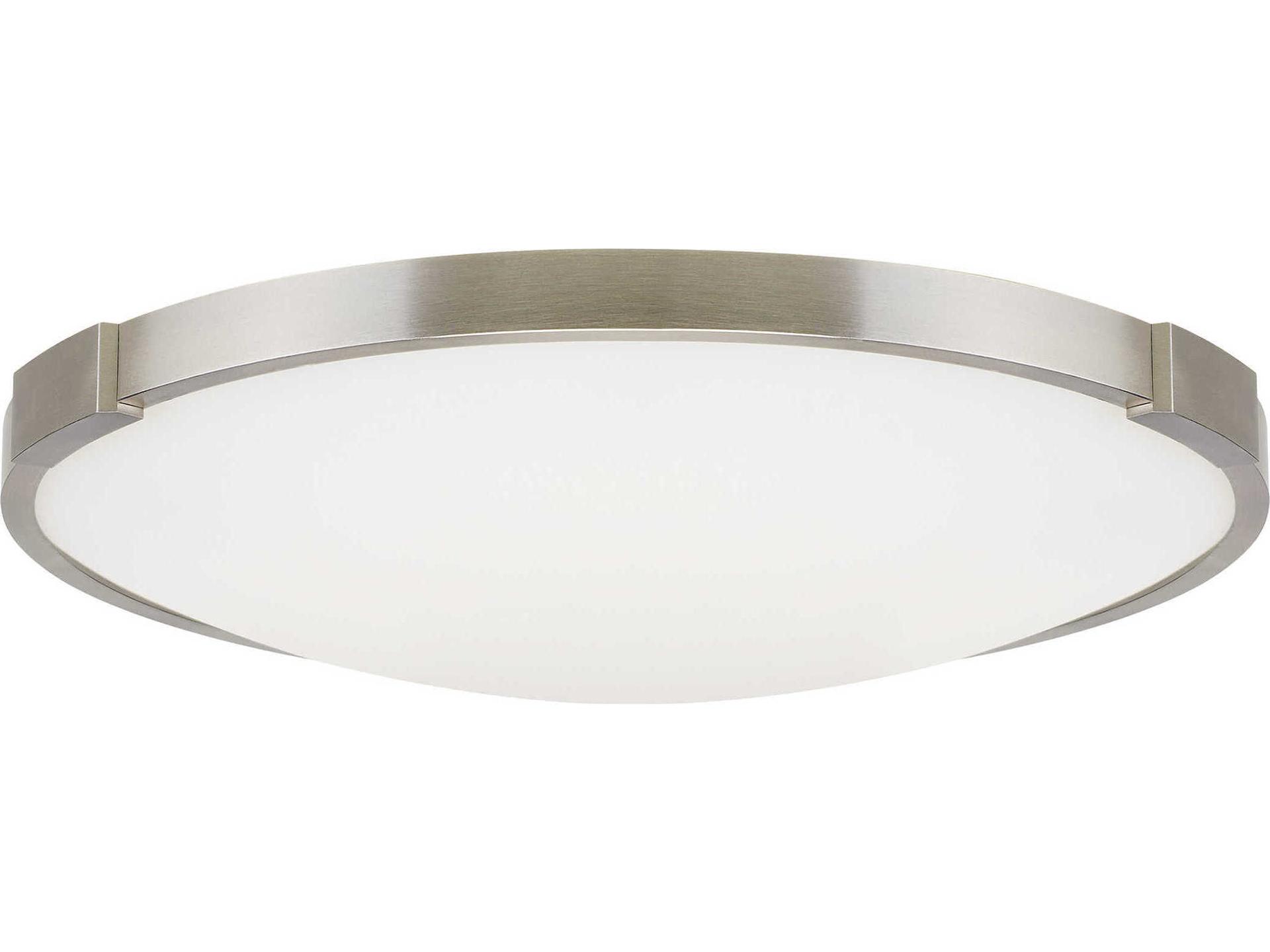 Visual Comfort Modern Lance 13 LED Flush Mount Light — Satin Nickel ...