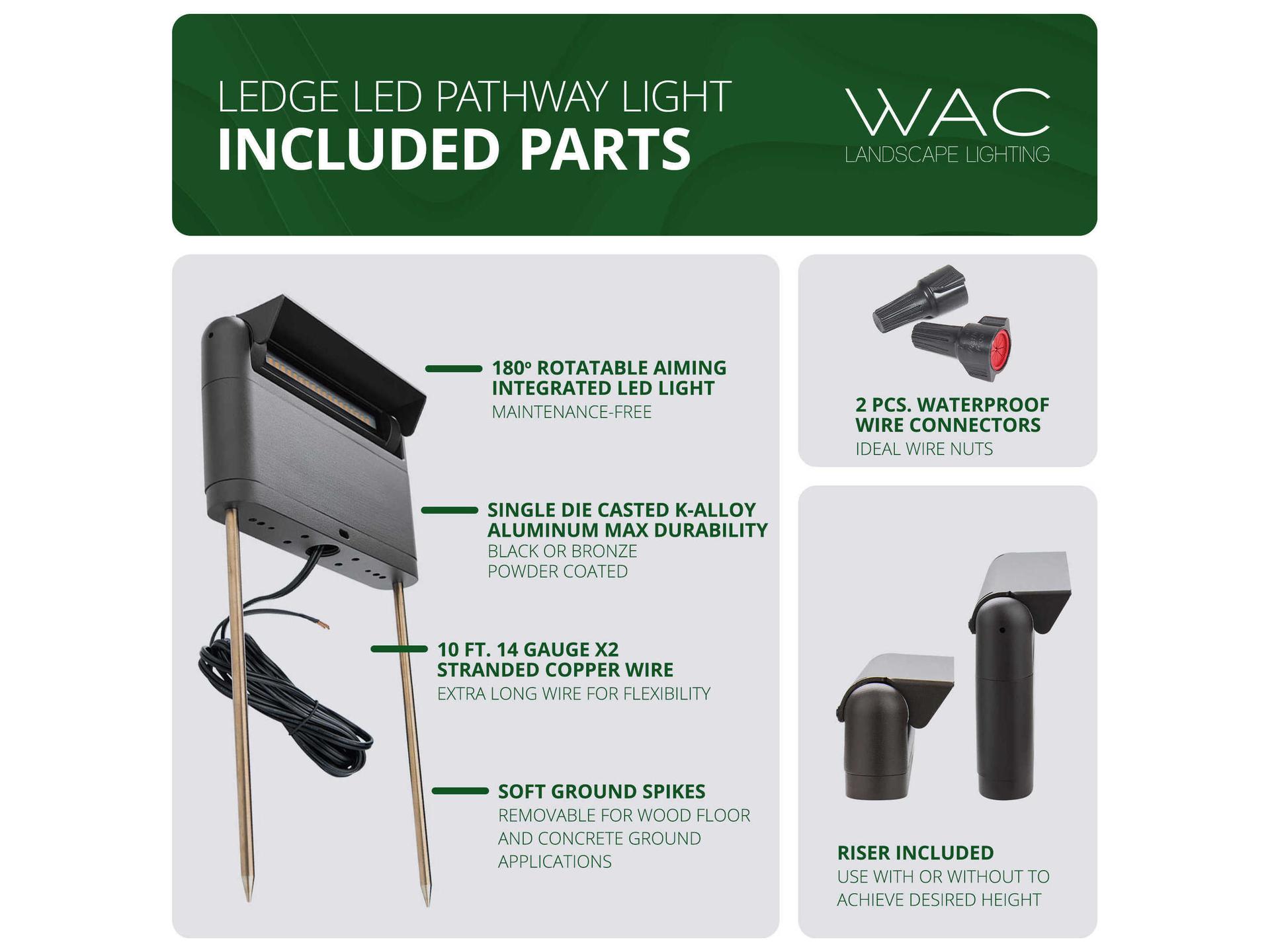 WAC Lighting Colorscaping 1-Light Outdoor Floor Light | 6401-CSBZ ...