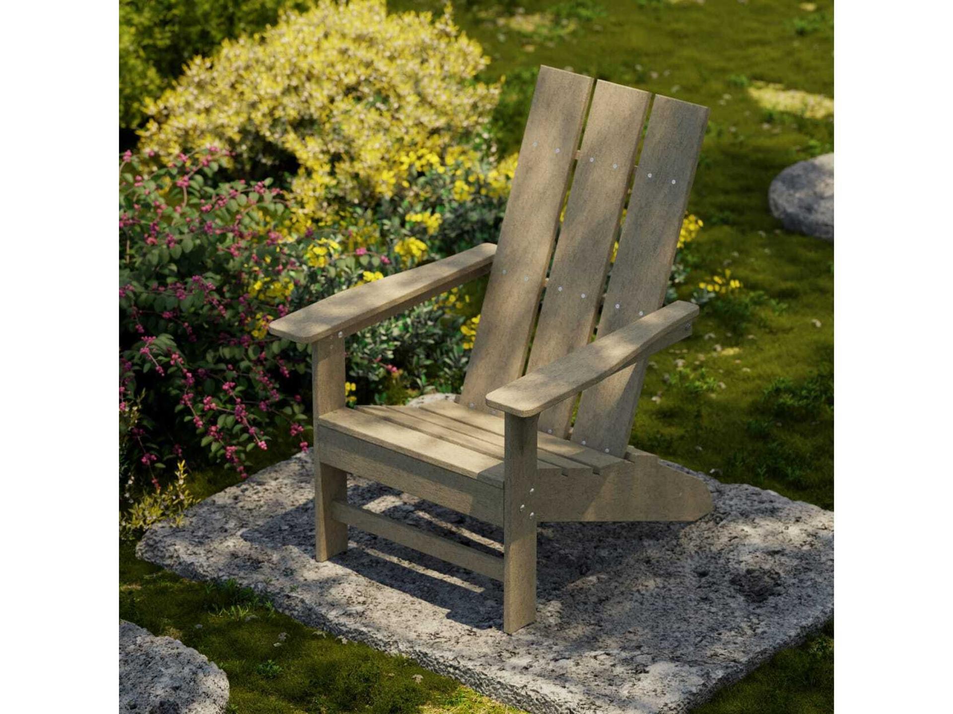 Wildridge Freedom Modern Outdoor Adirondack Chair — Poly Lumber ...