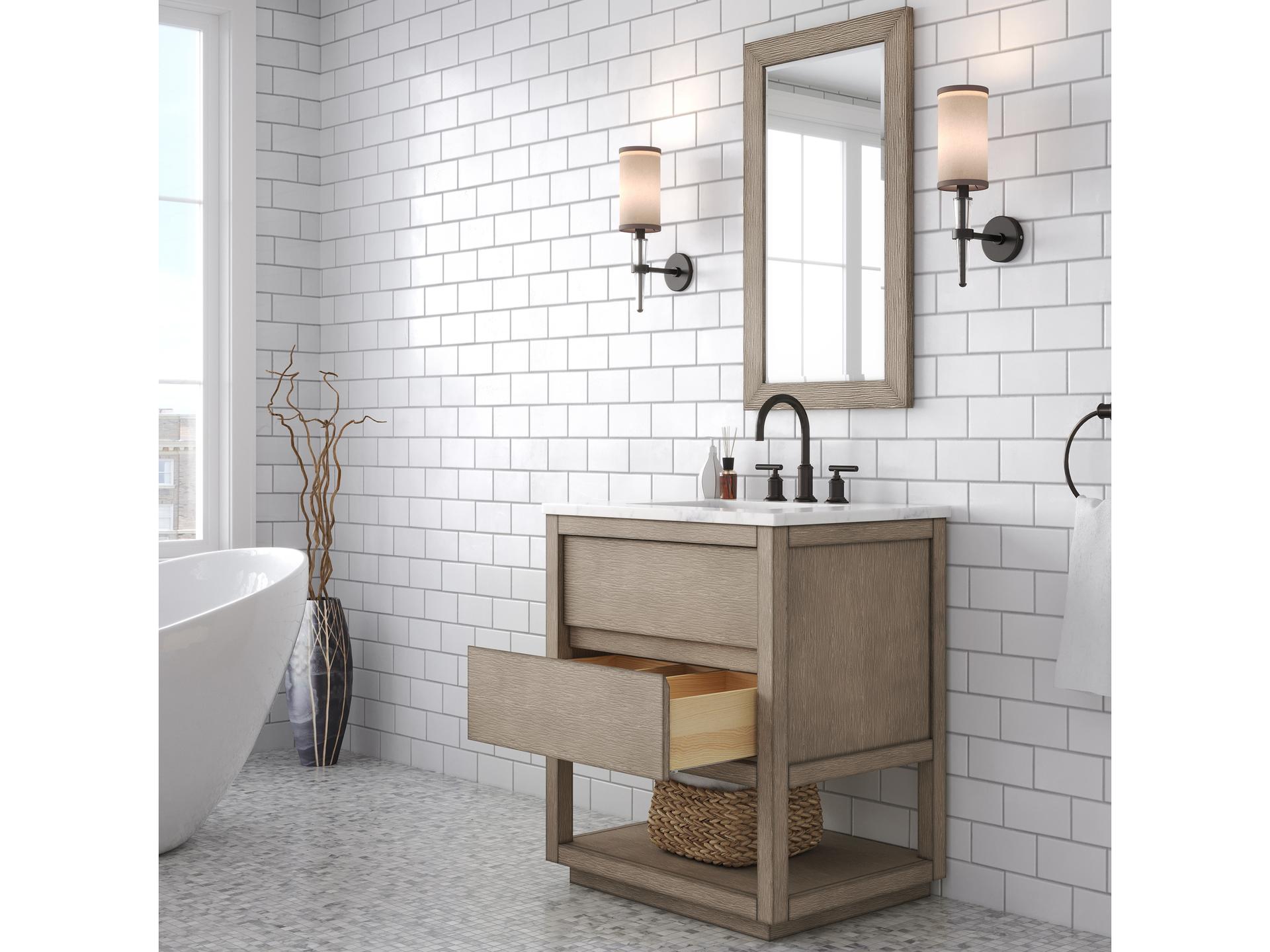 Water Creation Oakman 30-Inch Single Sink Bathroom Vanity — Grey Oak ...