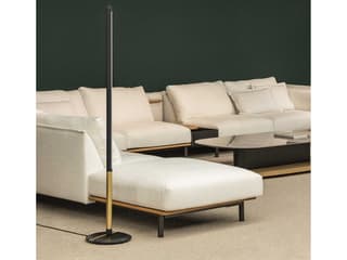 Nomon Linea Uno Integrated LED Floor Lamp — Black Stained Ash Polished ...