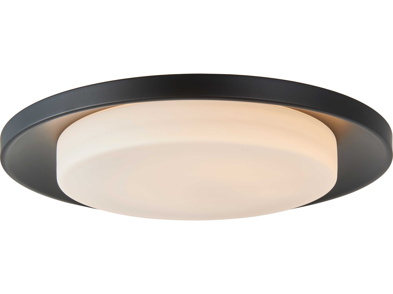Abra Toto 1-Light Matte Black Round Flush Mount | ABR30047FMMB