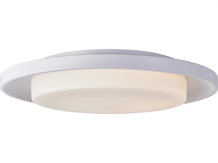 Abra Toto 1-Light Matte White Round Flush Mount | ABR30047FMMW