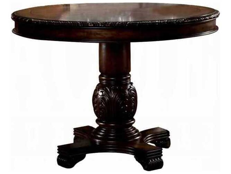 Acme Furniture Chateau De Ville Round Wood Espresso Dining Table ...