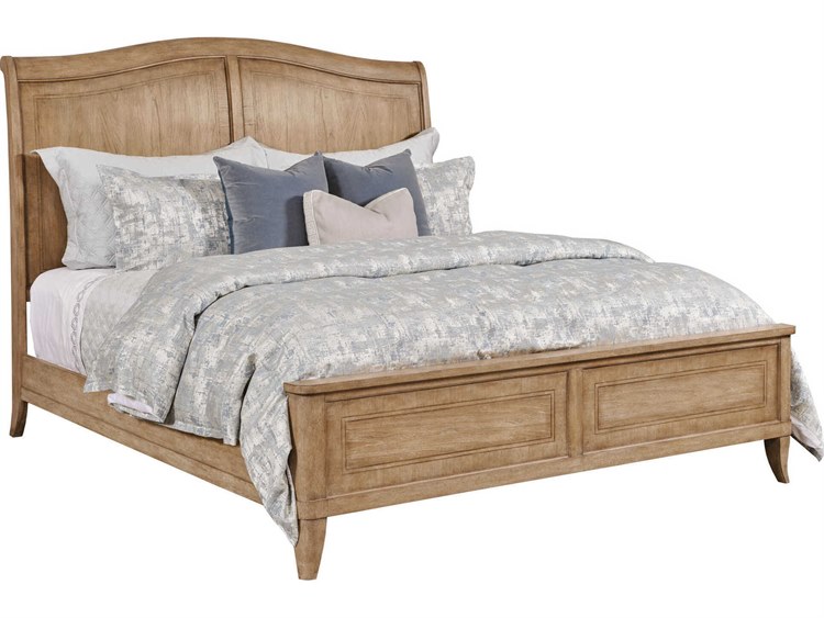 American Drew Chastain Cadence Brown Elm Wood King Sleigh Bed | AD483308R