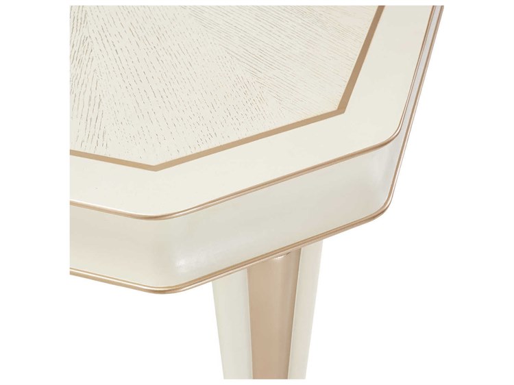 Michael Amini La Rachelle Rectangular Wood Champagne Dining Table ...