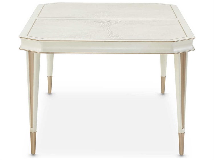 Michael Amini La Rachelle Rectangular Wood Champagne Dining Table ...