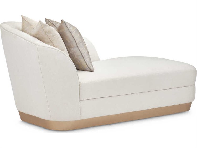 Michael Amini La Rachelle Icicle White Upholstered Chaise ...