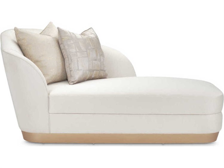 Michael Amini La Rachelle Icicle White Upholstered Chaise ...