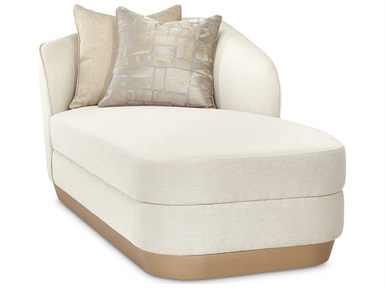 Michael Amini La Rachelle Icicle White Upholstered Chaise ...