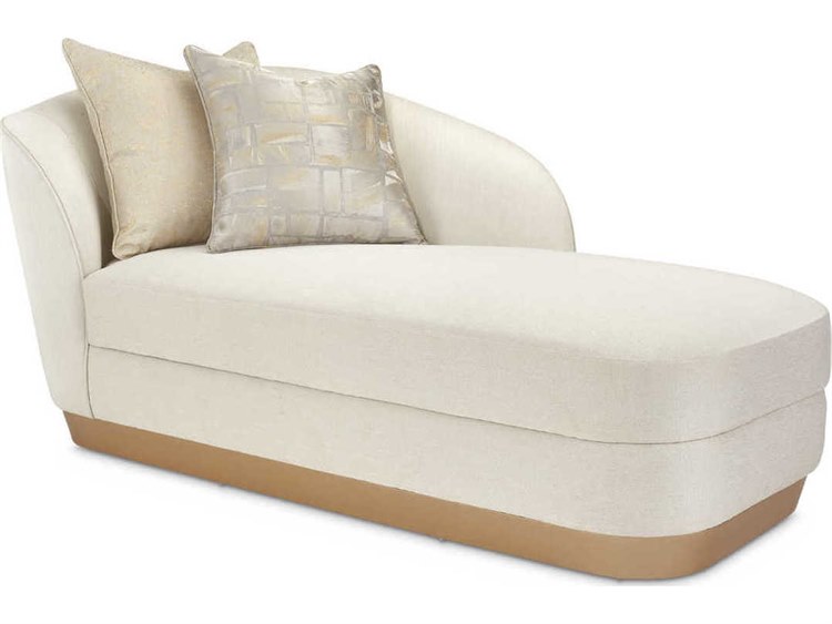 Michael Amini La Rachelle Icicle White Upholstered Chaise ...