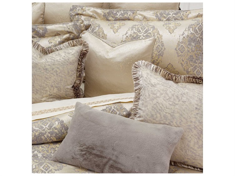 Michael Amini Bedding Bennett Champagne Comforter Set | AICBCSBENNETCMP