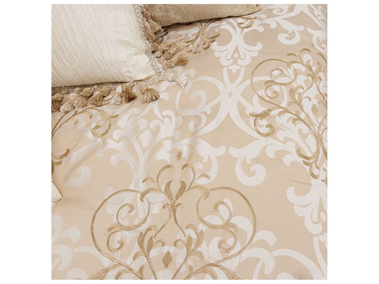 Michael Amini Bedding Luxembourg Creme Comforter Set | AICBCSQS12LUXEMBCRM
