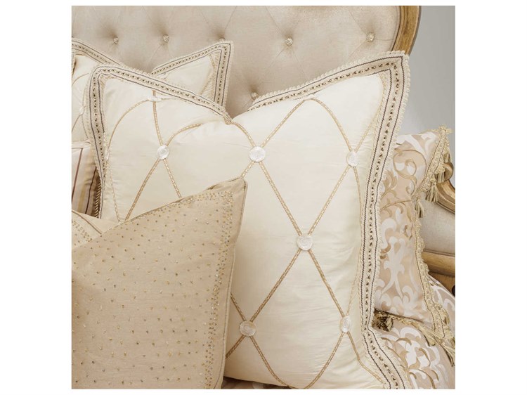Michael Amini Bedding Luxembourg Creme Comforter Set | AICBCSQS12LUXEMBCRM