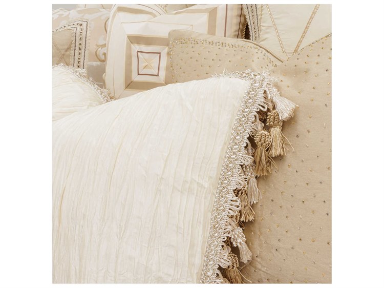 Michael Amini Bedding Luxembourg Creme Comforter Set | AICBCSQS12LUXEMBCRM