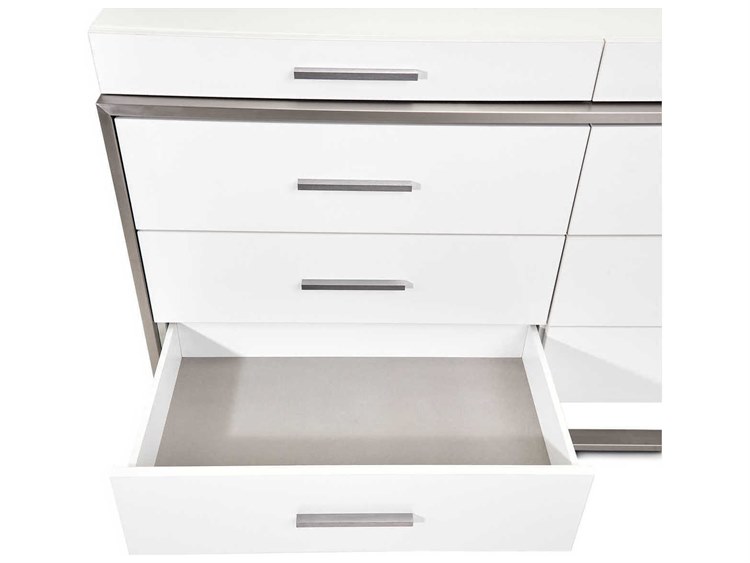 Michael Amini Marquee 8-Drawers Cloud White Double Dresser ...