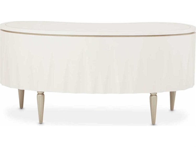 Michael Amini London Place Creamy Pearl White Poplar Wood Executive ...