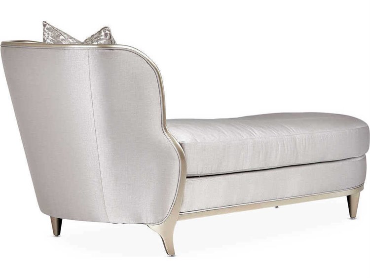 Michael Amini Malibu Crest Truffle Gray Upholstered Chaise ...