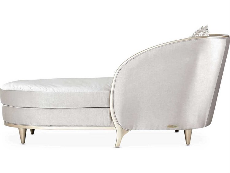 Michael Amini Malibu Crest Truffle Gray Upholstered Chaise ...