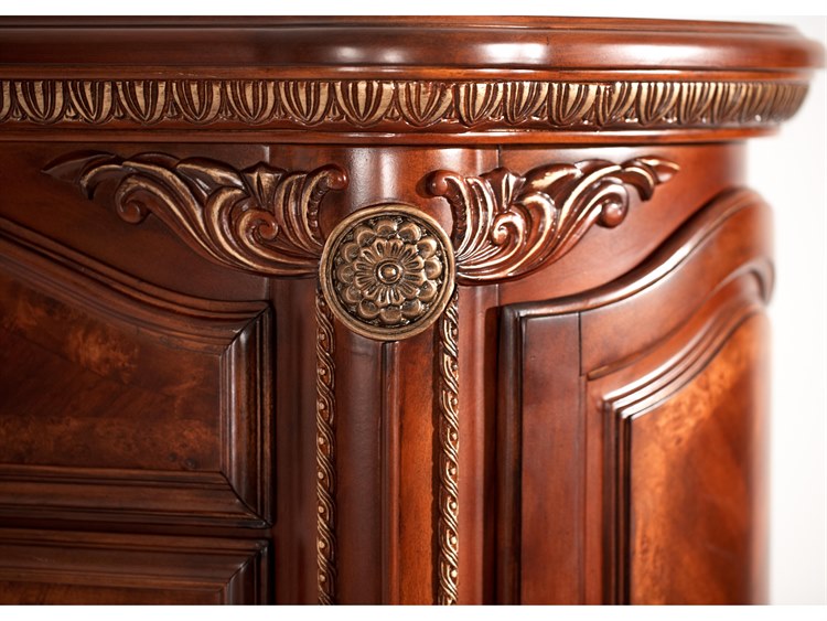 Michael Amini Cortina Honey Walnut Brown Poplar Wood Accent Chest ...