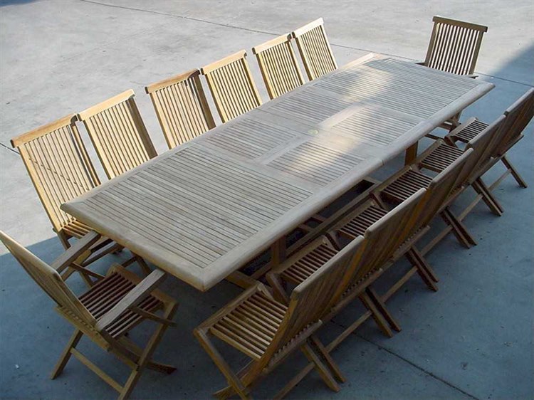 Anderson Teak Valencia Classic 13-Piece Dining Set | SET-32A