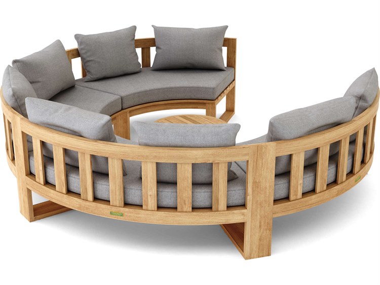 Anderson Teak Circular Modular Deep Seating Teak Outdoor Patio Lounge ...