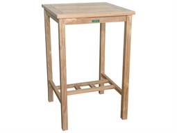 Summer Classics Croquet Teak Rectangular Patio Bar Table | SUM2834