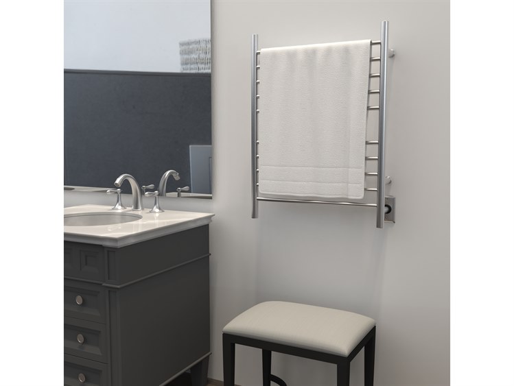 Amba Radiant Brushed Stainless Radiant Hardwired Straight Heated Towel ...