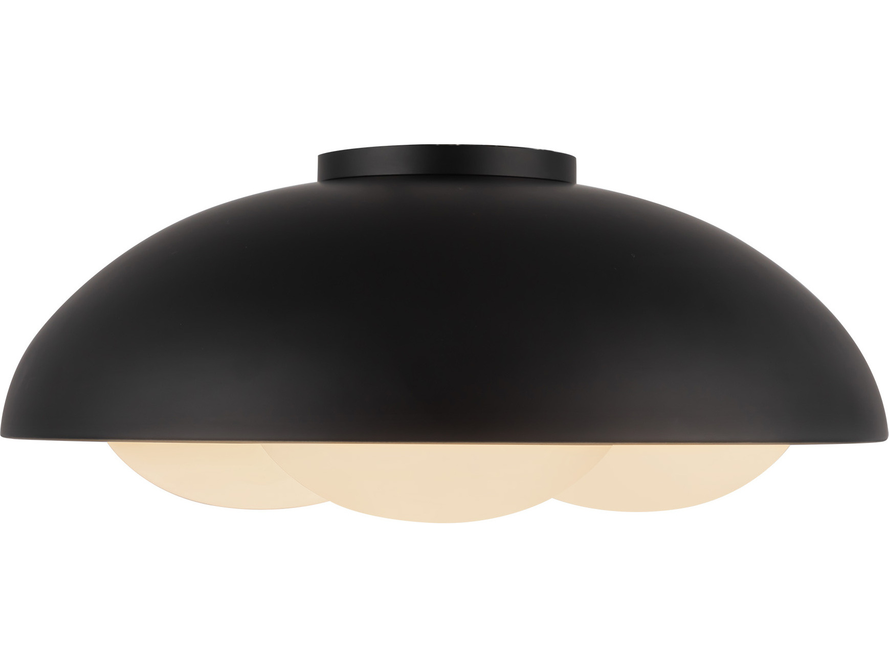 Alora Mood Robyn 3-Light Matte Black Dome Flush Mount | AMOFM495316MBOP