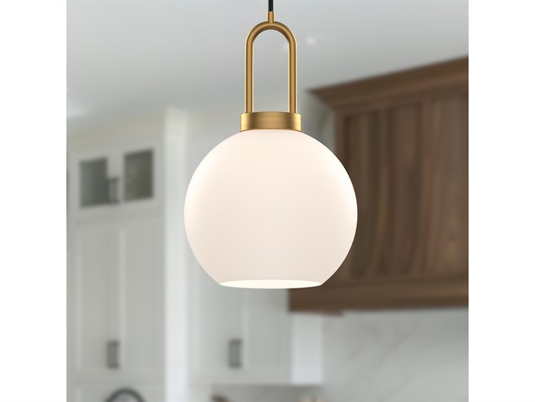 Alora Mood Soji 1-Light Aged Gold Globe Mini Pendant | AMOPD601608AGOP