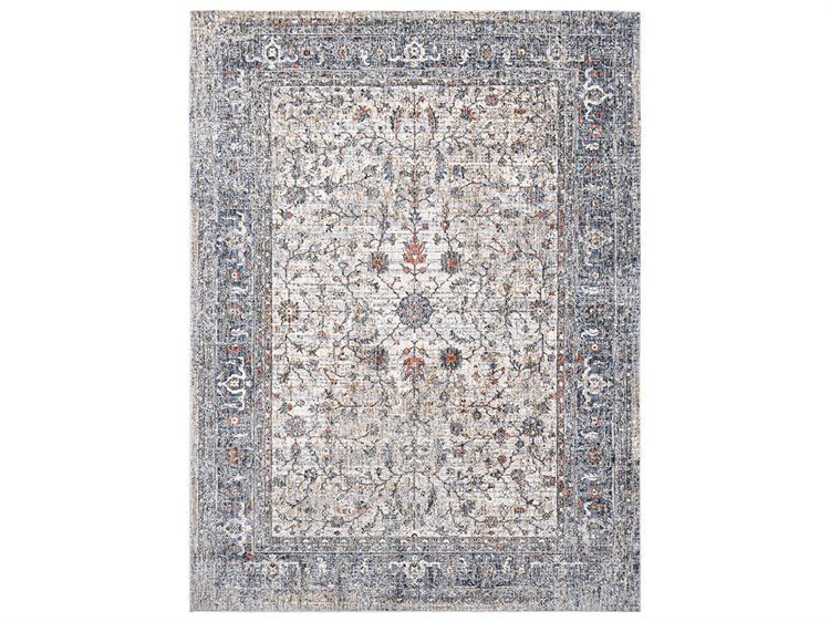 Amer Rugs Vermont Ivory / Gray Rectangular Area Rug | ARVRM6IVORYGRAY