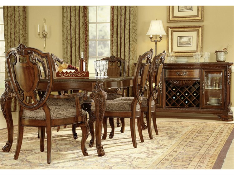 A.R.T. Furniture Old World Brown Upholstered Arm Dining Chair Set of 2 ...