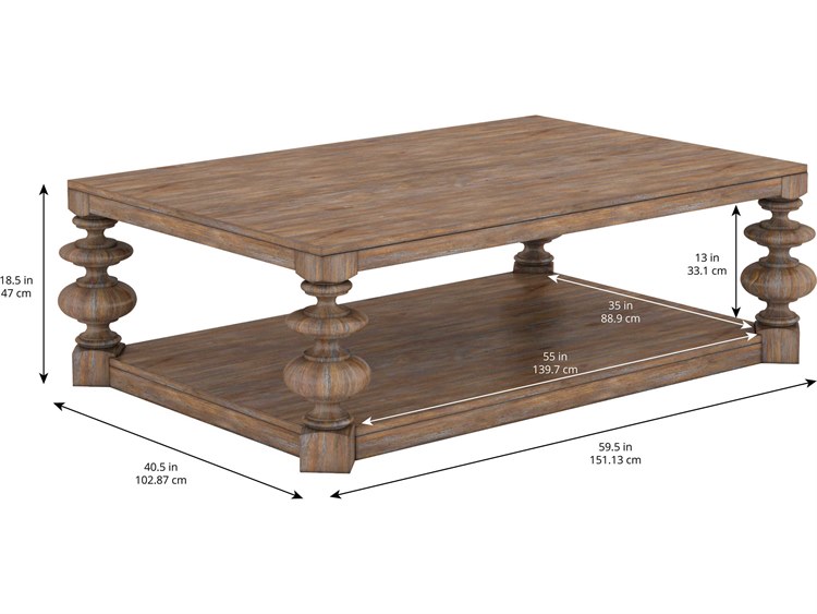 A.R.T. Furniture Architrave Rectangular Wood Almond Coffee Table ...