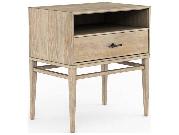 A.R.T. Furniture Frame 1-Drawer Beige Ash Wood Nightstand | AT2781412335