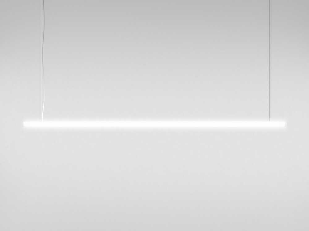 Artemide Alphabet Of Light White Grey Linear Island Pendant | ATM1208008AST