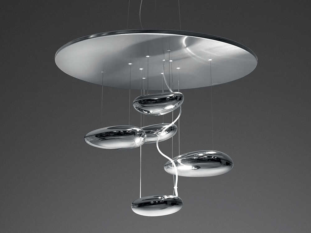 Artemide Mercury Mini Polished Aluminum Stainless Steel Pendant ...