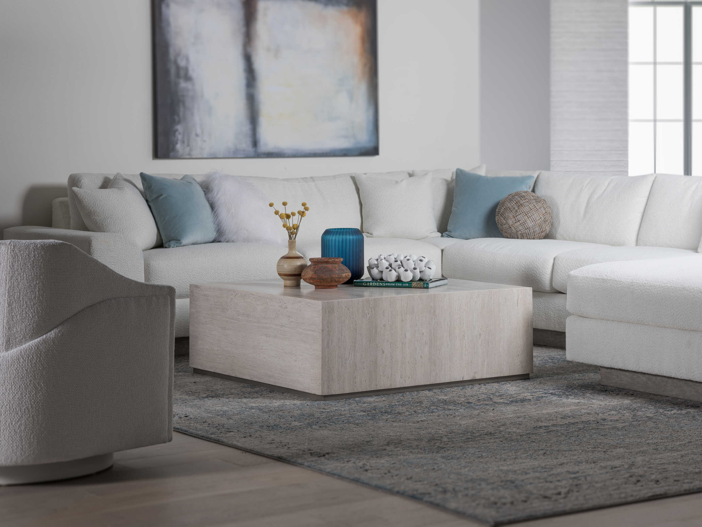 Artistica Cassio Square Wood Creamy White Coffee Table | ATS012317947