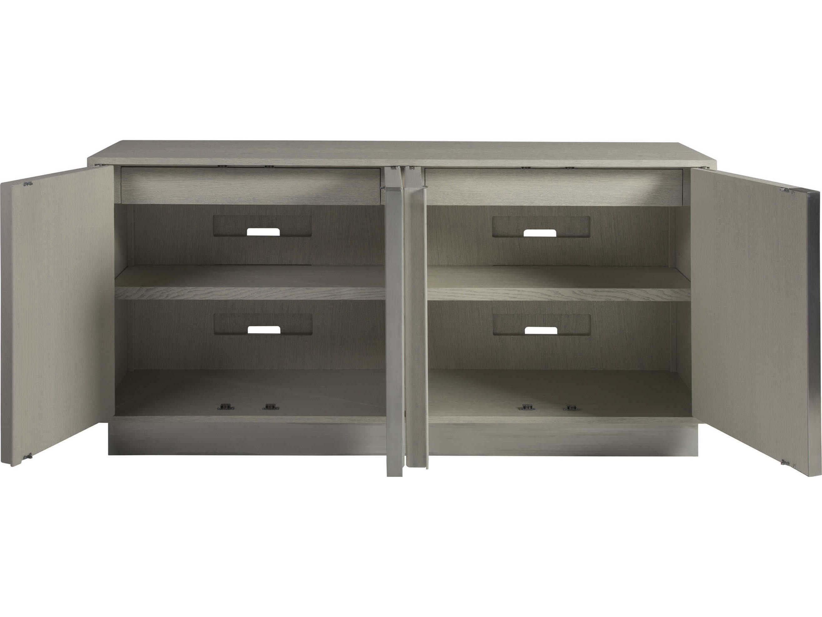 Artistica Gradient 68" Antiqued White Media Console | ATS2119907