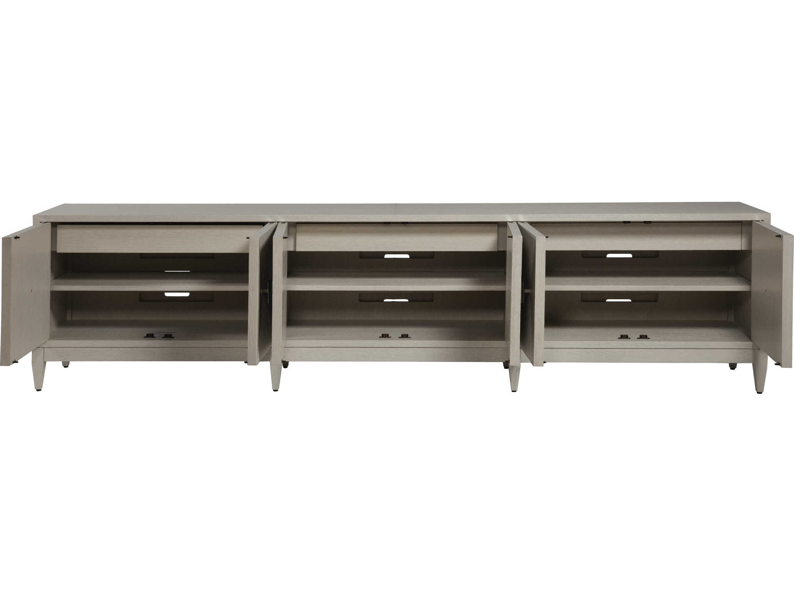 Artistica Logan 107" Antiqued White Media Console | ATS2149907
