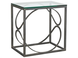 Artistica Metal Designs Claret Square Glass Gold Leaf End Table ...
