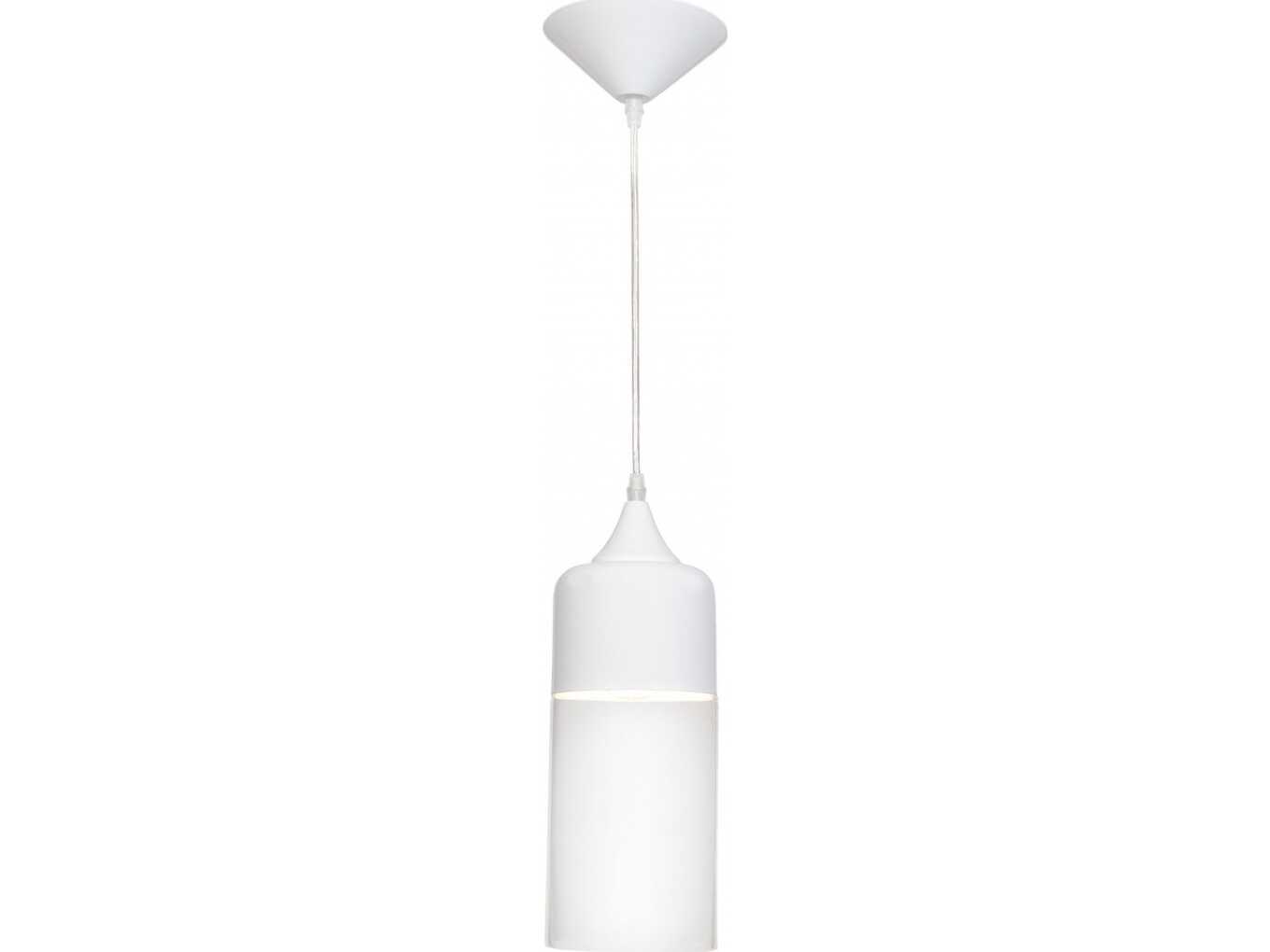 Avenue Lighting Robertson Blvd 1-Light White Cylinder Mini Pendant ...