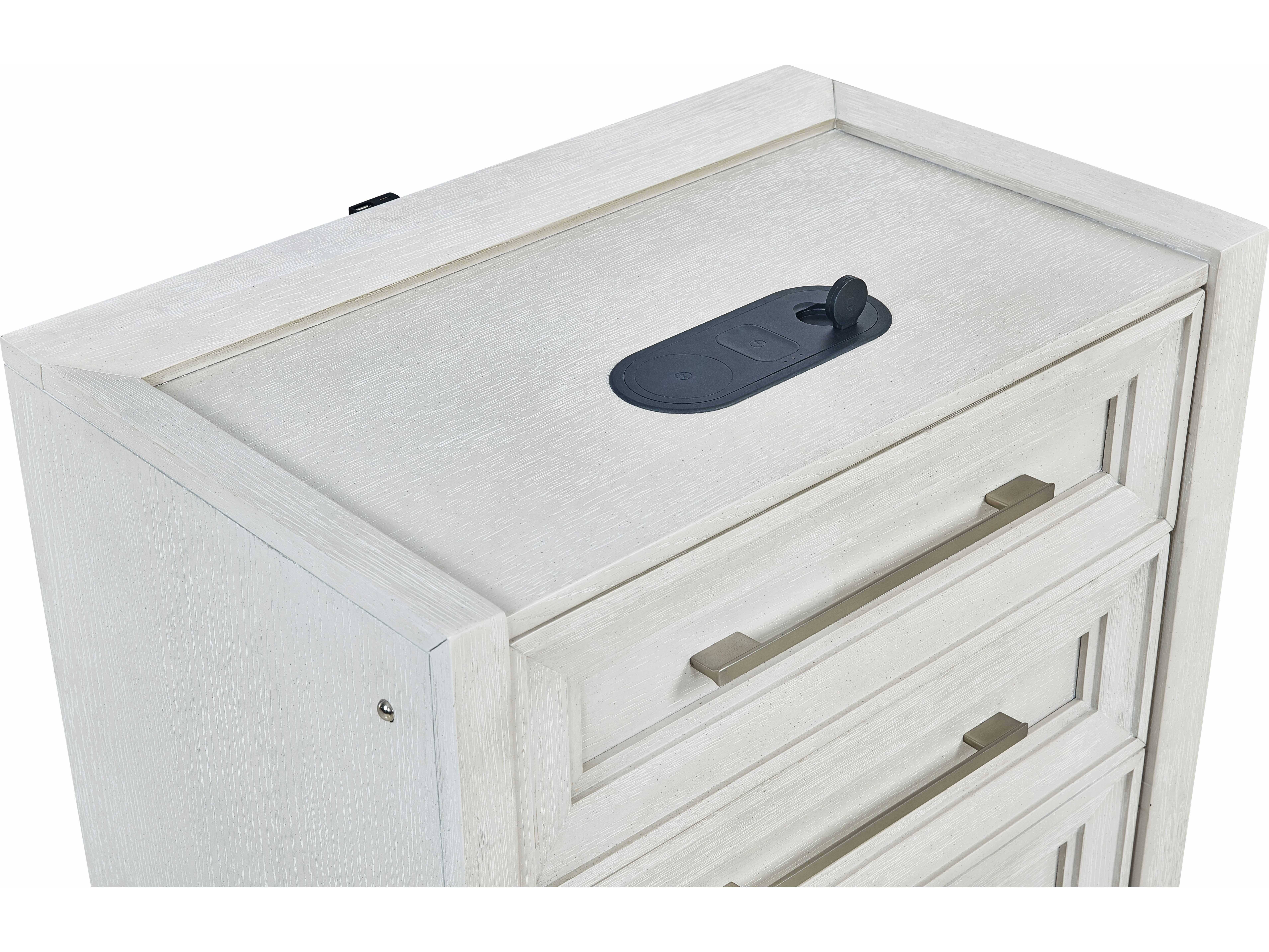 Avalon Furniture 3-Drawers White Rubberwood Nightstand | AVLB00967TS