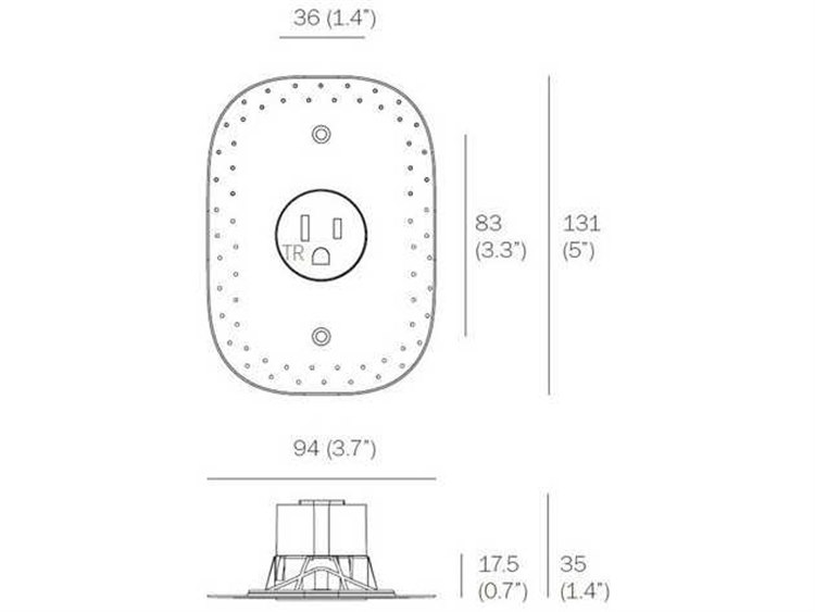 Bocci 22-Series Drywall One-Plug 15A Tamper Resistant Outlet Assembly ...