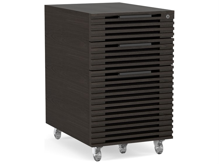 BDI Corridor Charcoal Stained Ash File Cabinet | BDI6507CRL