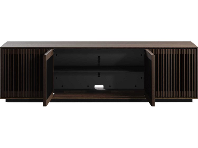 BDI Profile 81" Hardwood Toasted Oak Black Media Console | BDI8479TOK