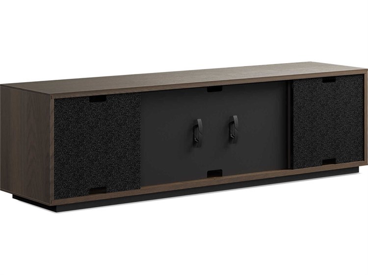 BDI Profile 81" Hardwood Toasted Oak Black Media Console | BDI8479TOK
