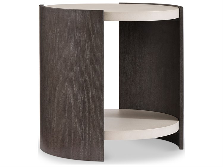 Bernhardt Prado Round Buff Concrete Porcini End Table | BH324126B